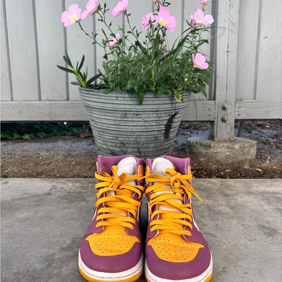 Nike | Shoes | Nike Purple And Yellow Hightops | Poshmark